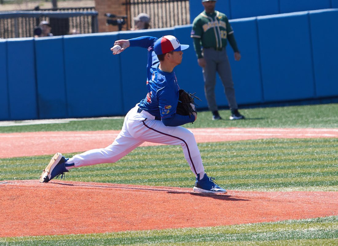 Worth the wait: Lefty Eli Davis dazzles in home debut to lead KU ...